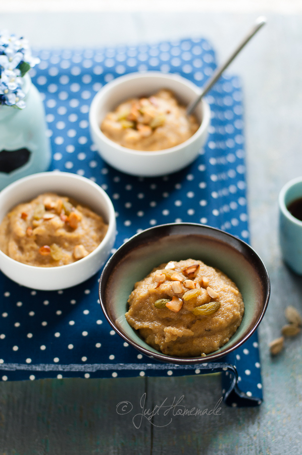 Sajjige | Milk Rava Kesari - Just Homemade